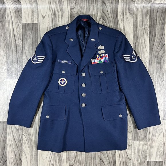 Patriot | Jackets & Coats | Usaf Service Dress Coat Staff Sergeant ...